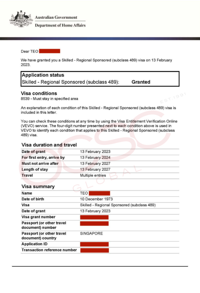 Approval for Australia Skilled Regional (Provisional) Subclass 489 ...